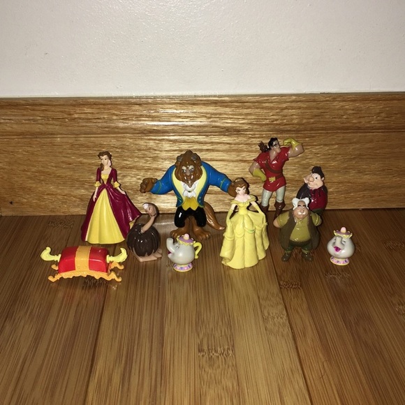 Disney | Toys | Disney Vintage Beauty The Beast Toys Lot Bundle | Poshmark
